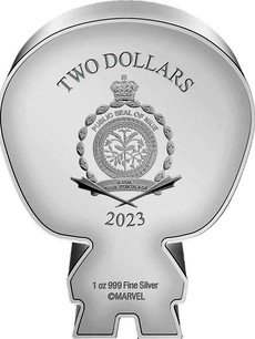 Niuean 1 Oz Silver Two Dollars "Captain America. Chibi Coin" 2023 ...