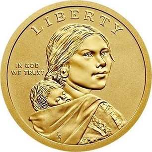 USA $1 "Sequoyah of the Cherokee Nation" 2017 KM# 640 | coinscatalog.NET