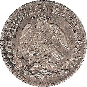 Mexican Silver 1/2 Real "Radiant Cap" 1825-1863 KM# 370.9 ...
