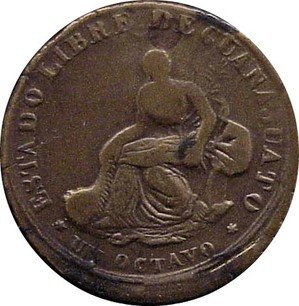 Mexican 1/8 Reales "Seated Figure" 1829-1830 KM# 326 | coinscatalog.NET