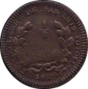 Mexican 1/8 Reales "Seated Figure" 1829-1865 KM# 336 | coinscatalog.NET