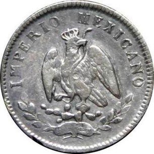 Mexican Silver 10 Centavos "Eagle. Circulation Coin" 1864-1865 KM# 386 ...