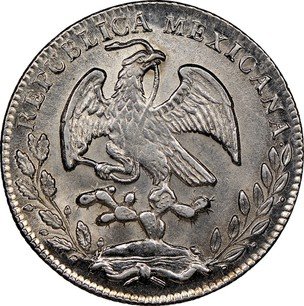 Mexican Silver 4 Reales "Radiant Cap" 1827-1868 KM# 375.6 ...