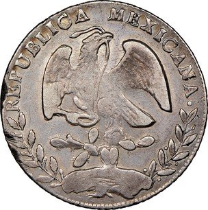 Mexican Silver 4 Reales "Radiant Cap" 1863 KM# 375 | coinscatalog.NET