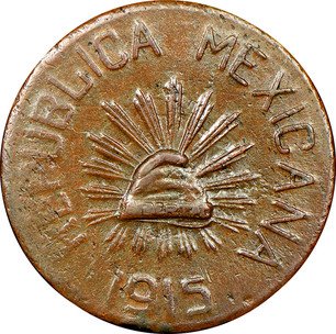 Mexican 5 Centavos "Jalisco Revolutionary" 1915 KM# 677 | coinscatalog.NET
