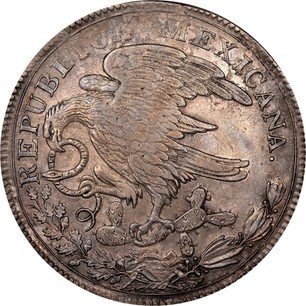 Mexican Silver 8 Reales "Radiant Cap" 1824-1825 KM# A376.1 ...