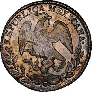 Mexican Silver 8 Reales "Radiant Cap" 1827-1893 KM# 377.12 ...