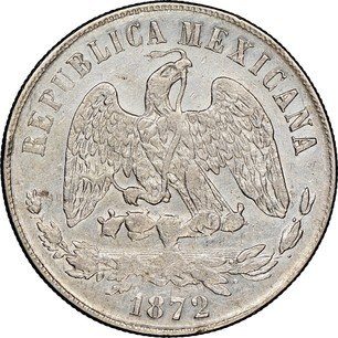 Mexican Silver Peso "Radiant Cap & Scales" 1870-1873 KM# 408.7 ...