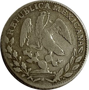 Mexican Silver Real "Radiant Cap" 1828 KM# 372.3 | coinscatalog.NET