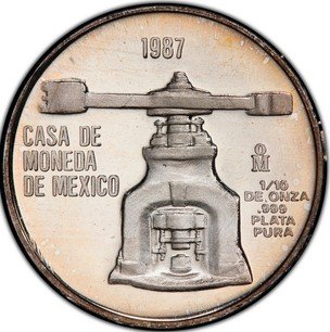 Mexican Silver 1/10 Onza "Coyolxauhtli" 1987 | coinscatalog.NET