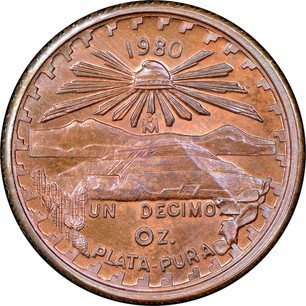 Mexican 1/10 Onza "Probe" 1980 KM# TS16 | coinscatalog.NET