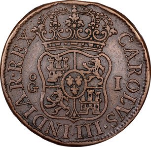 Mexican 1 Grano "Carlos III Pattern" 1769 KM# PnD1 | coinscatalog.NET