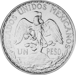 Mexican Silver 1 Peso "Caballito Pattern. Plain Edge" 1909 KM# Pn178 ...