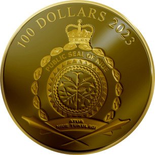 Niuean 1 Oz Gold 100 Dollars "Octopus" 2023 | coinscatalog.NET