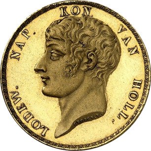Dutch Gold plated Bronze 20 Gulden "Louis Napoleon Pattern" 1808 | coinscatalog.NET
