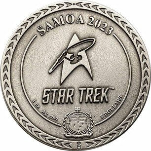 Samoan 1 Oz Silver 5 Dollars "Star Trek. Starfleet Command" 2023 ...