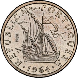 5 Escudos Portugueses "Patrón Carabela" 1963-1986 | coinscatalog.NET