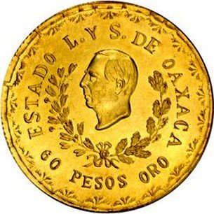 Mexican Gold 60 Pesos "Provisional Government Coinage" 1916 KM# 755 ...