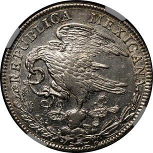 Mexican Silver 8 Reales "Radiant Cap Pattern" 1823 KM# Pn3 ...