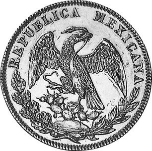 Mexican 8 Reales "Radiant Cap Pattern" 1851 KM# PnA74 | coinscatalog.NET
