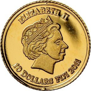 Fijian Gold 10 Dollars "Volcano Mt. Etna" 2011 KM# 430 | coinscatalog.NET