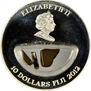Fijian Silver 10 Dollars "Brenham Meteorite" 2012 KM# 494 ...