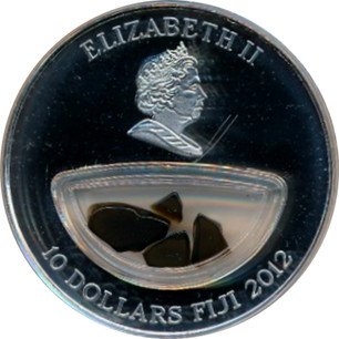 Fijian Silver 10 Dollars "Jilin Meteorite. China" 2012 KM# 495 ...