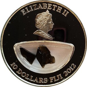Fijian Silver 10 Dollars "Abee Meteorite. Canada" 2012 KM# 493 ...