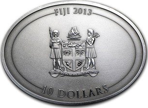 Fijian 1 Oz Silver 10 Dollars "Maki" 2013 KM# 473 | coinscatalog.NET
