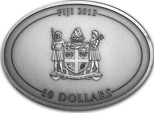 Fijian 1 Oz Silver 10 Dollars "Panda" 2013 KM# 472 | coinscatalog.NET