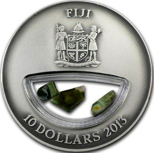 Fijian 1 Oz Silver 10 Dollars "Kronotsky Volcano. Russia" 2013 KM# 484 ...