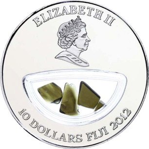 Fijian Silver 10 Dollars "Neuschwanstein Meteorite" 2012 KM# 492 ...