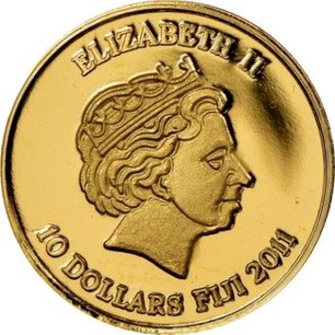 Fijian Gold 10 Dollars "Matterhorn" 2011 KM# 298 | coinscatalog.NET
