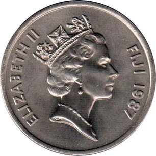 Fijian Copper-Nickel 20 Cents "Tabua" 1986-1987 KM# 53 | coinscatalog.NET