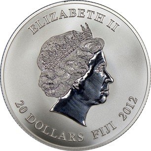 Fijian 2 Oz Silver 20 Dollars "Year of the Dragon" 2012 KM# 231 ...