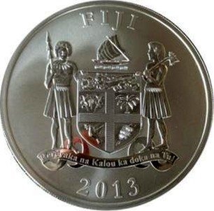 Fijian 2 Oz Silver 20 Dollars "Year of the Snake" 2013 KM# 348 ...