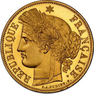 French Gold 5 Francs "Ceres Pattern" 1849 | coinscatalog.NET