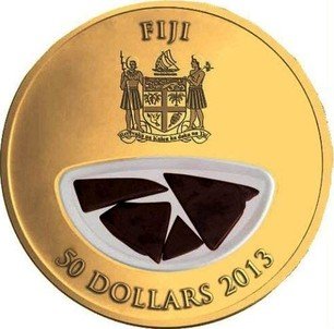 Fijian Gold 50 Dollars "Neuschwanstein Meteorite" 2013 KM# 502 ...