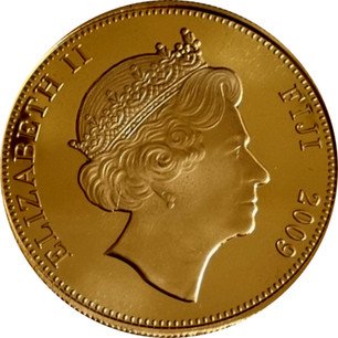 Fijian Gold plated Copper-Nickel One Dollar "Koi Carp" 2009 KM# 138a ...