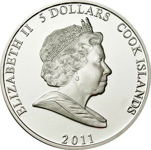 Cook Islands 1 Oz Silver 5 Dollars Dependency of New Zealand/Decimal ...