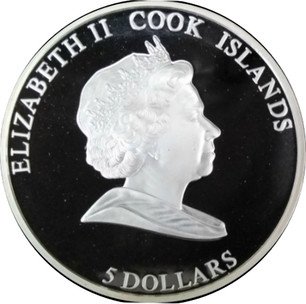 Cook Islands Silver 5 Dollars "Elizabeth II Preussen" 2008 KM# 666 ...