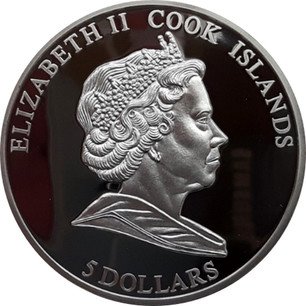 Cook Islands Silver 5 Dollars "HMB Endeavour of James Cook" 2009 KM ...