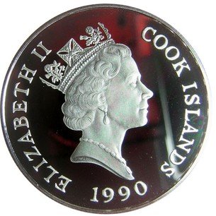 Cook Islands Silver 50 Dollars "Cougars" 1990 KM# 208 | coinscatalog.NET