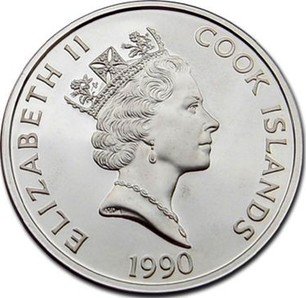 Cook Islands 1 Oz Silver 50 Dollars "Vasco Nunez de Balboa" 1990-1991 ...
