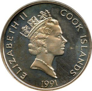 Cook Islands Silver 50 Dollars Dependency of New Zealand/Decimal ...