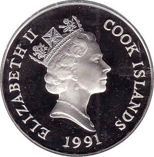 Cook Islands Silver 50 Dollars "Alpine Ibex" 1991 KM# 120 ...