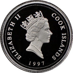 Cook Islands Platinum 50 Dollars Dependency of New Zealand/Decimal ...