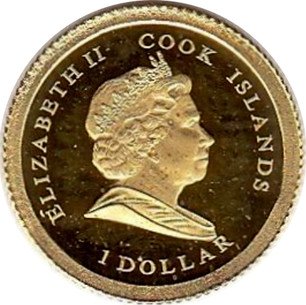 Cook Islands Gold Dollar "Queen Elizabeth I" 2008 KM# 1210 ...