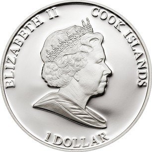 Cook Islands 1 Oz Silver Dollar "Liz Taylor in Memoriam" 2011 KM# 1396 ...