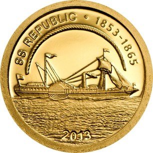Cook Islands Gold Dollar "SS Republic" 2013 KM# 1652 | coinscatalog.NET